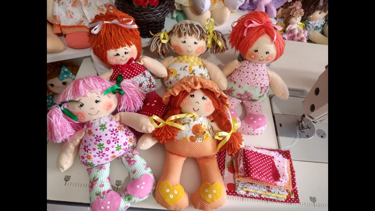 AGORA FICOU FÁCIL- BONECA TODA EM RETALHOS. - YouTube