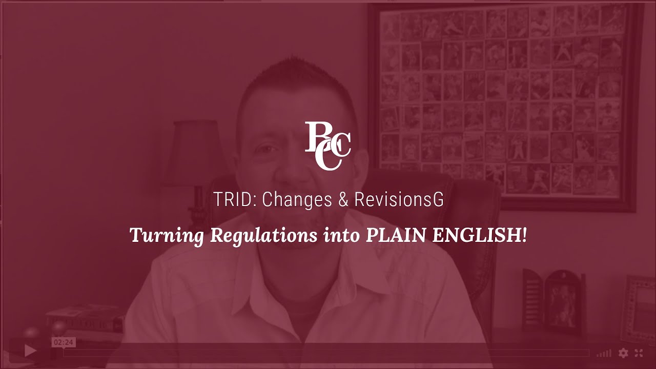 TRID: Changes & Revisions - YouTube
