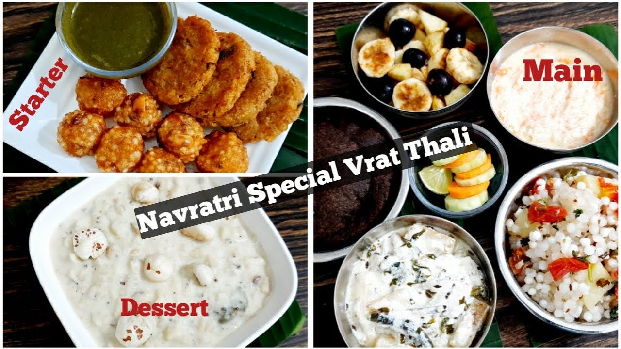 Navratri Special Vrat Thali (With Starter, Main & Dessert) I Navratri ...