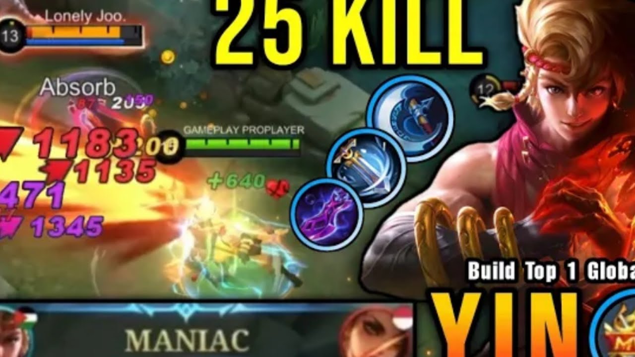 25 Kills!! Attack Speed & Critical Build Yin Almost SAVAGE!! - Build ...