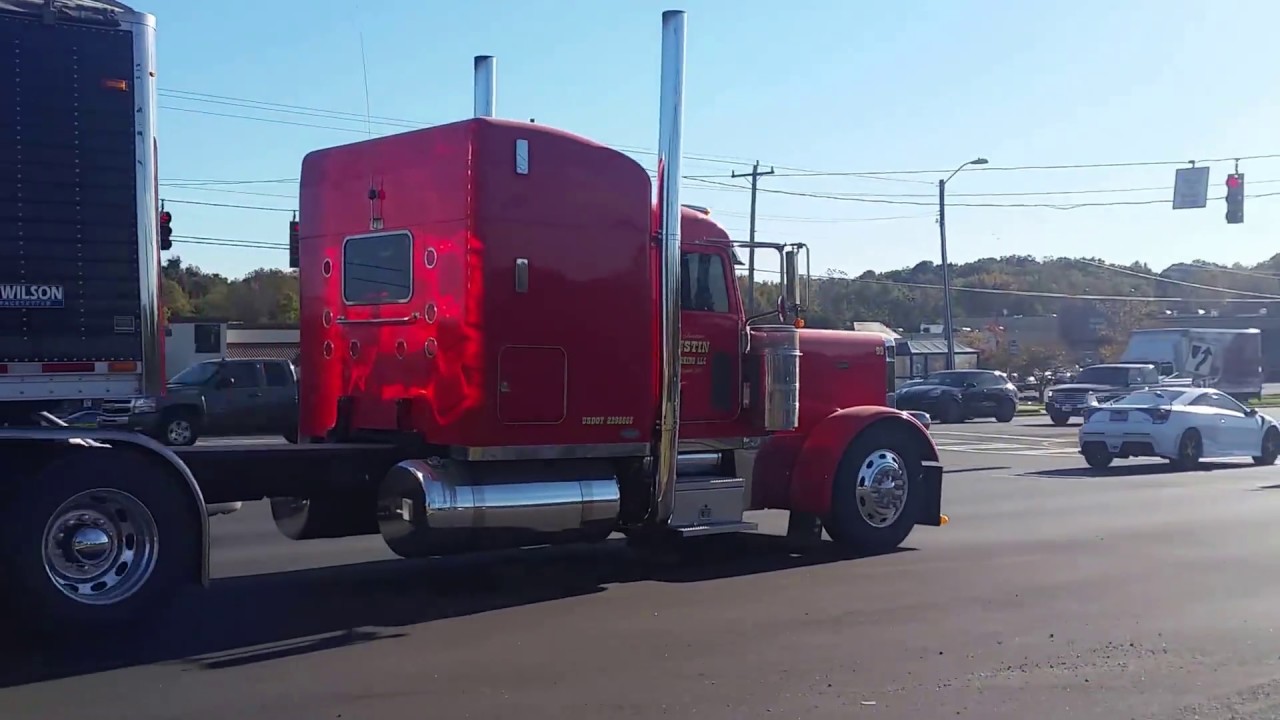 Peterbilt 379 straight pipes - YouTube