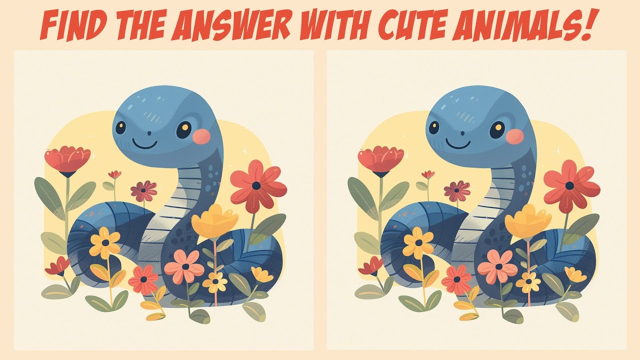 [Spot The Difference] Let's find the answer with cute animals! - YouTube
