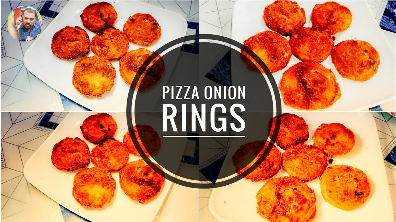 Pizza onion rings // stuffed Chicken onion rings Recipe // Kitchen's ...