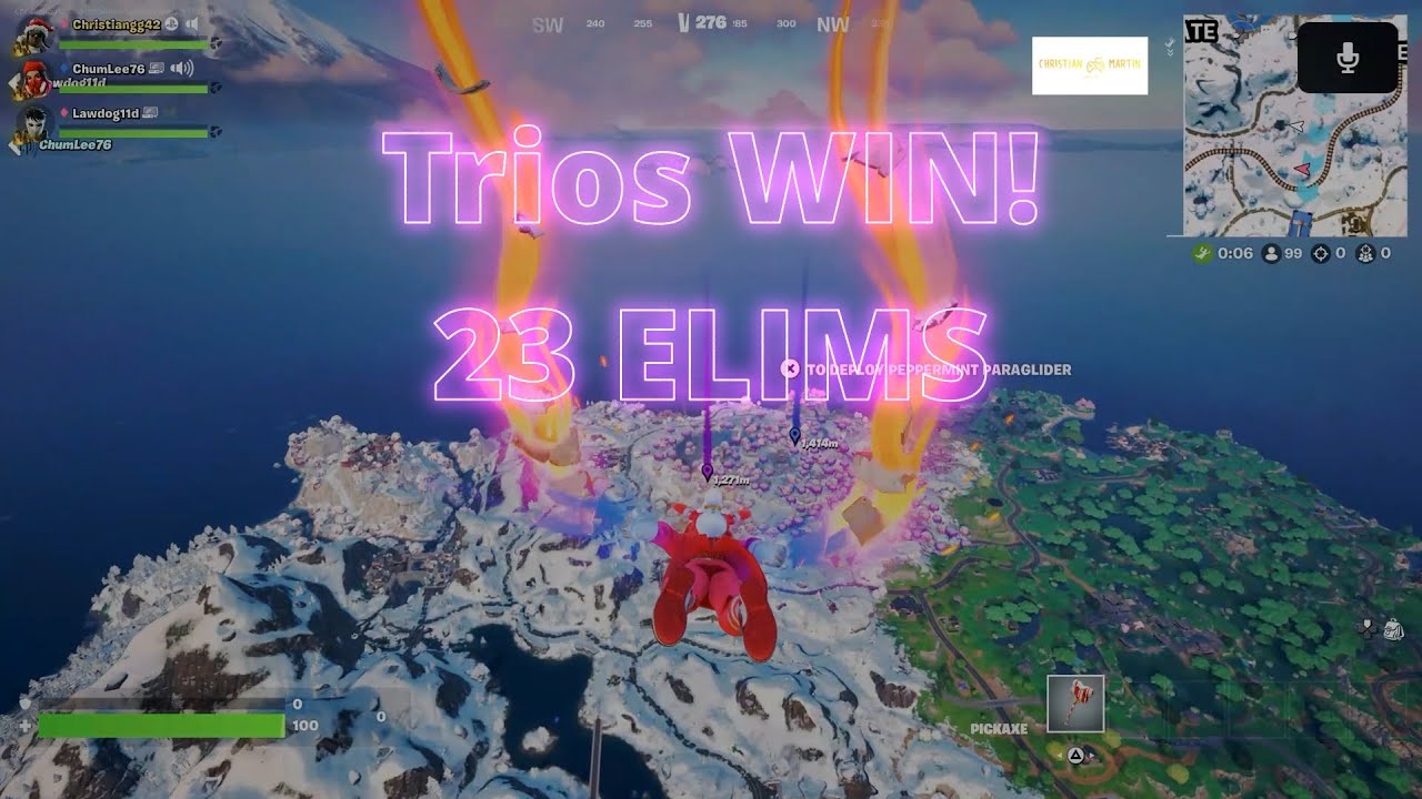 Fortnite Trios Win 23 Elim | Battle Royale | Chapter 6 Season 1 - YouTube