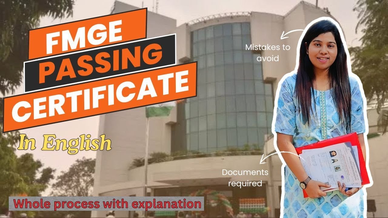 How to collect FMGE passing certificate. Complete process explained in ...