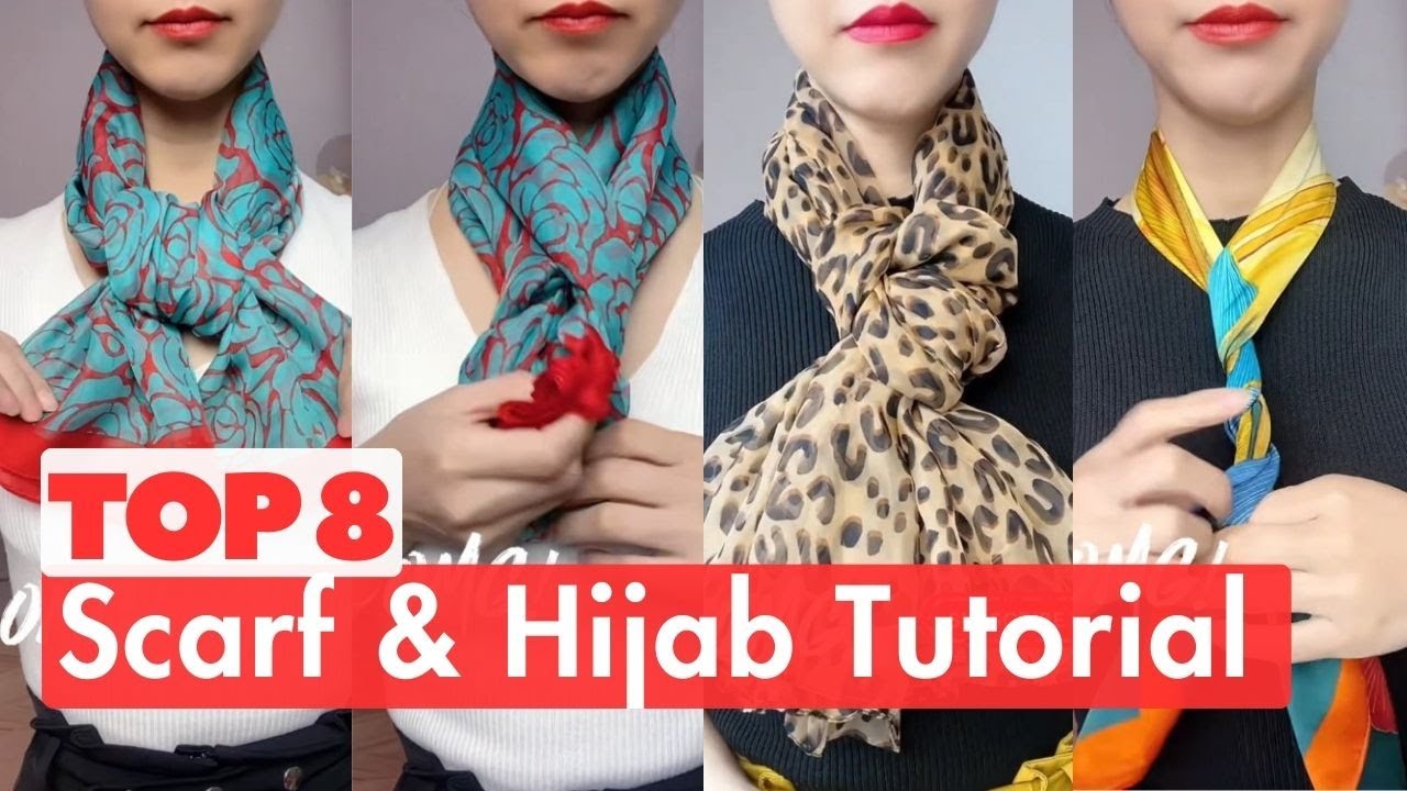 The 8 Most Popular Scarf Tie Methods | Stylish Headscarf | Wear Gilr's ...