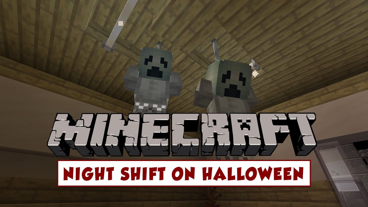 Night shift on Halloween | Minecraft - YouTube