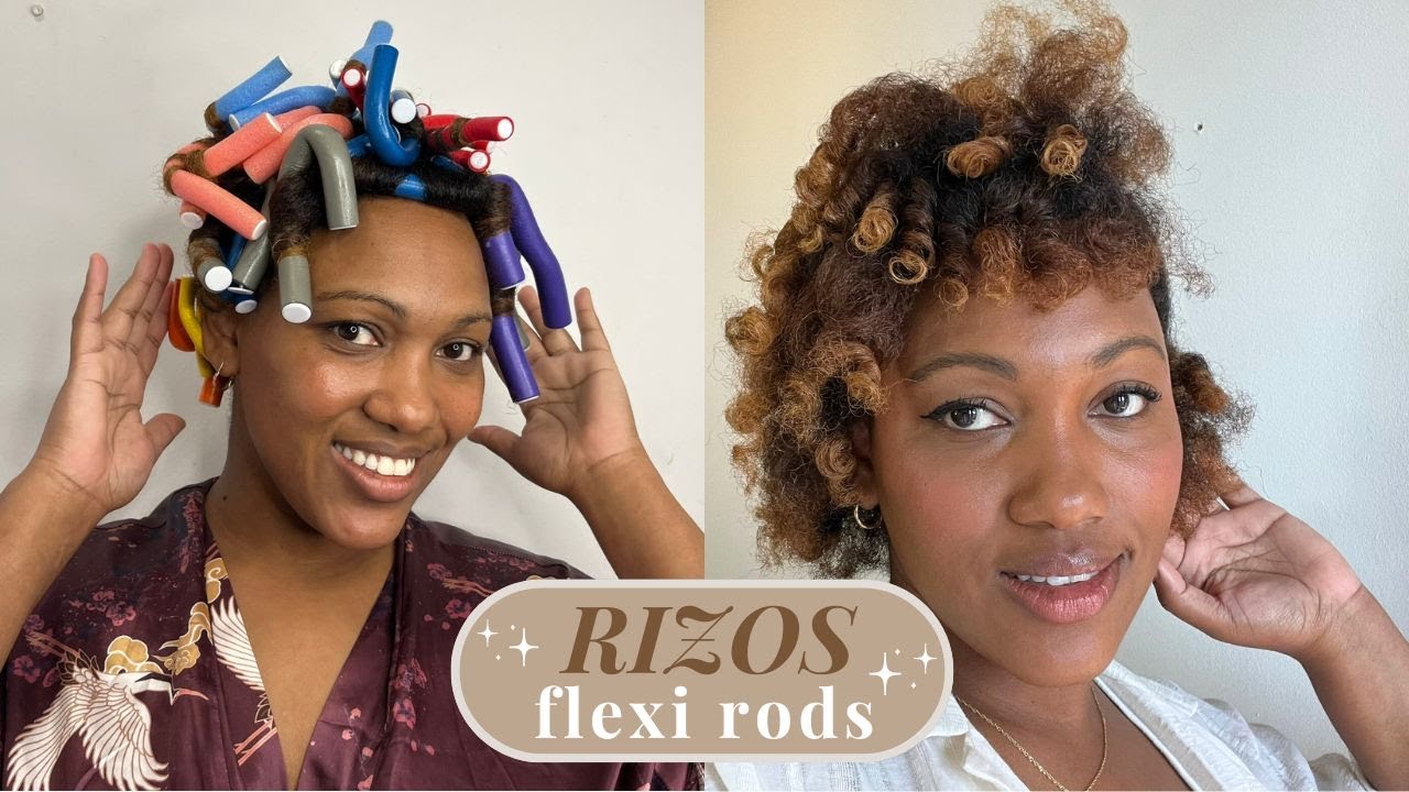 Cómo hacer flexi rods en Cabello Afro Corto . Flexi rods on short ...