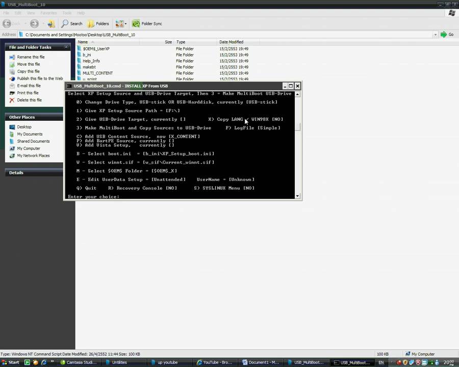 boot usb windows xp - YouTube