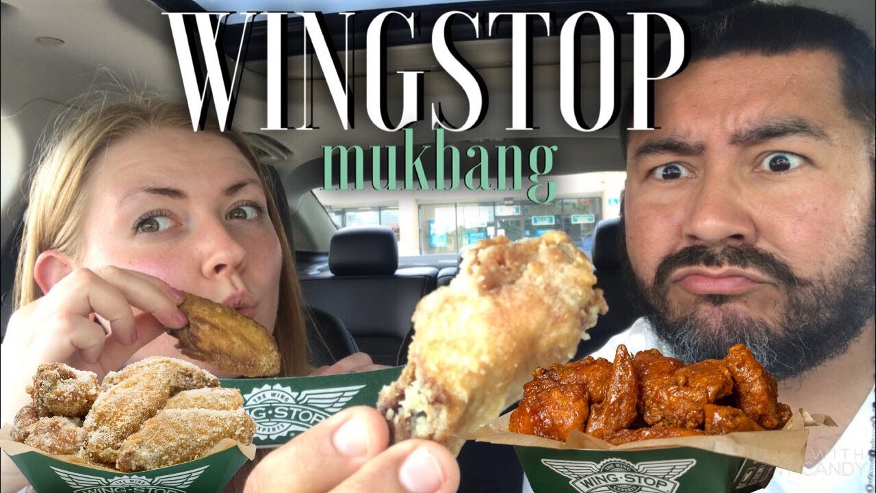 WINGSTOP first mukbang 🍗 messy eating show - YouTube