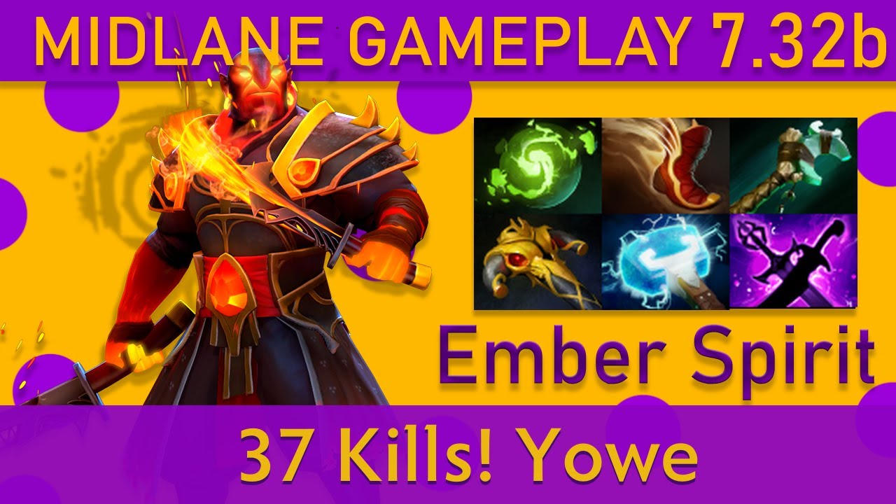 💥37 Kills! Yowe Ember Spirit Mid Gameplay - Top MMR Dota 2 - YouTube