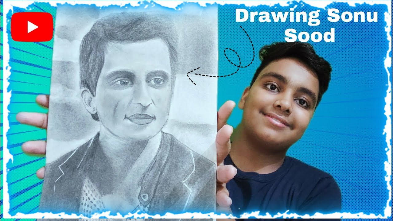 Sonu Sood Drawing step by step for beginners. - YouTube
