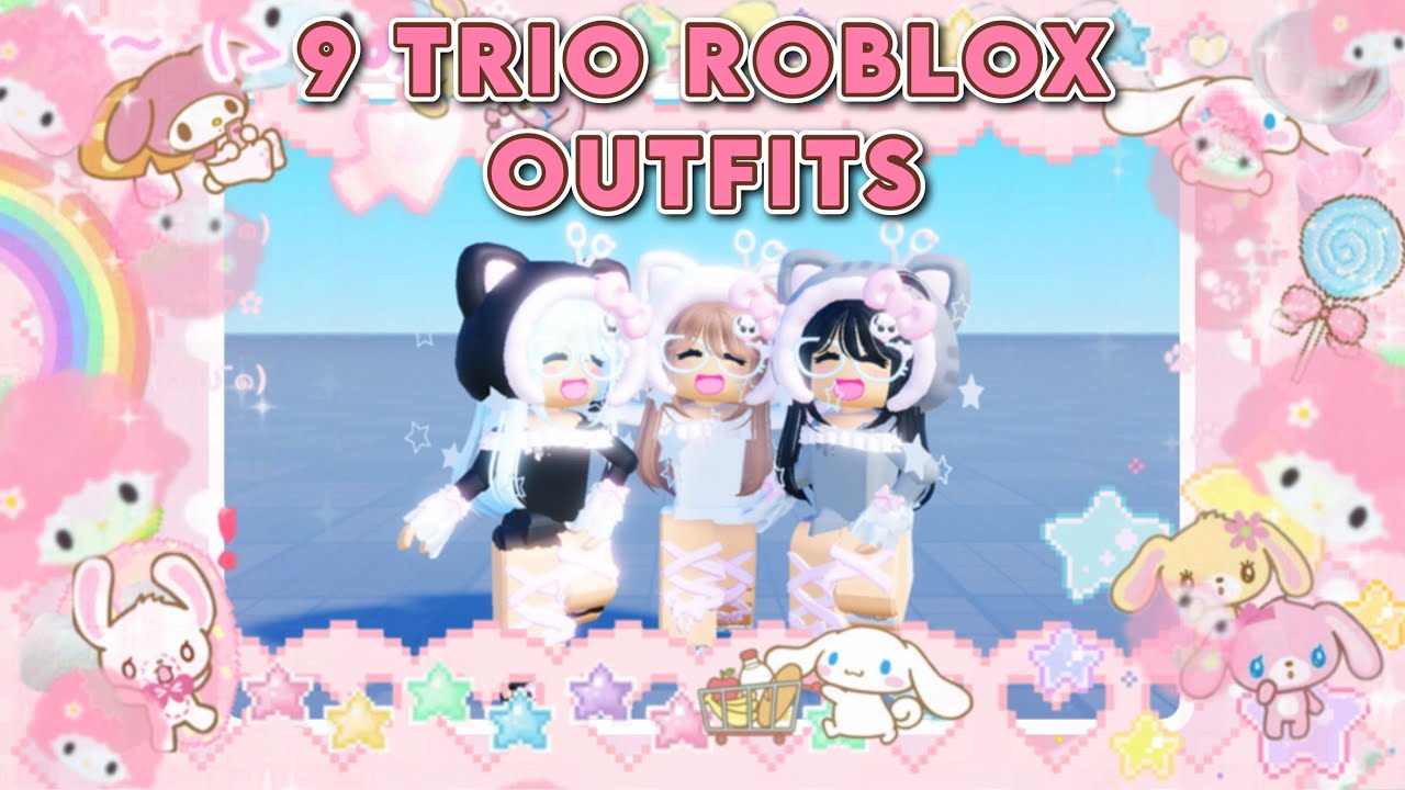 🍰 ꒱ 9 Trio Roblox Outfit Ideas !! ⌗﹒🎀﹒౨ৎ˚₊‧ - YouTube