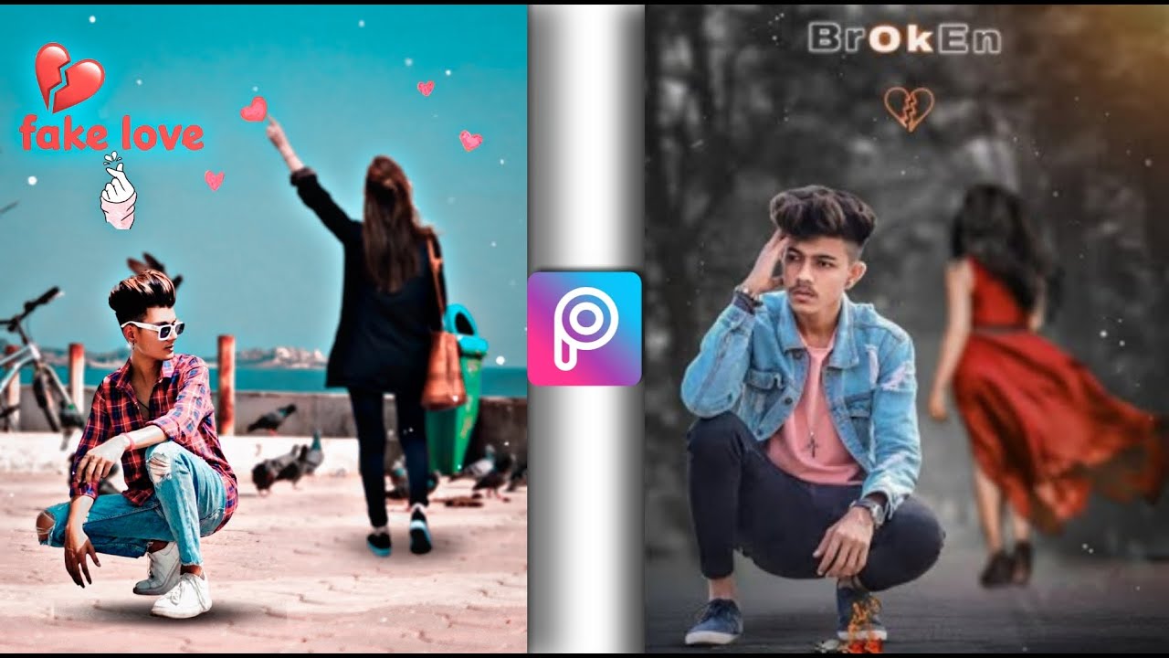 fake love new photo editing | broken heart photo editing PicsArt | love photo editing #rxeditz ...