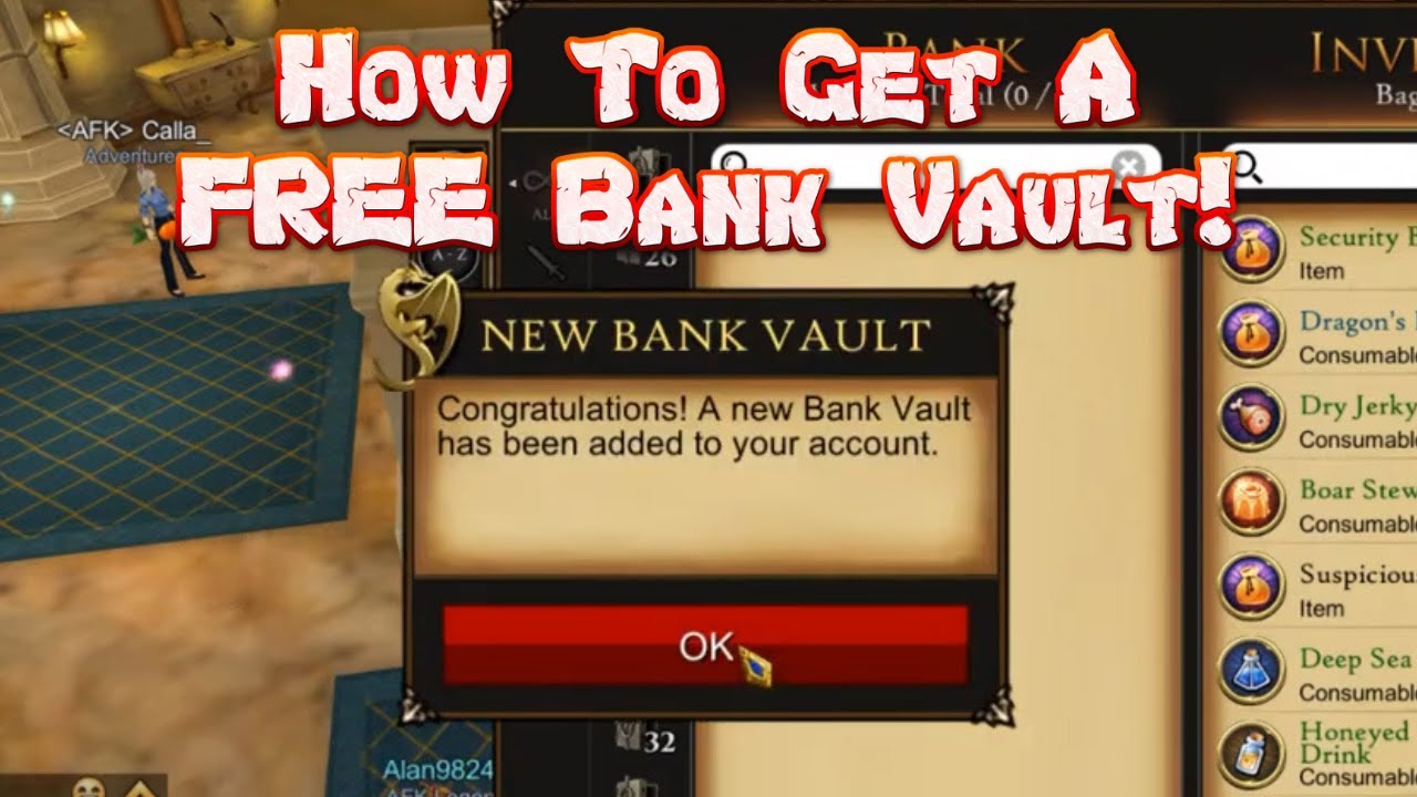 How To Get FREE Bank Vault! 2 New Titles! AdventureQuest 3D - YouTube