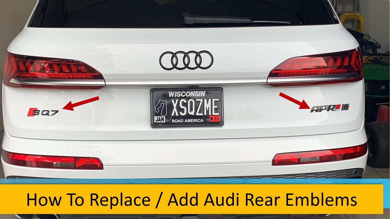 How to Replace Audi Emblems / Add Emblems - DIY - Audi Q5 SQ5 B9 / Q7 ...
