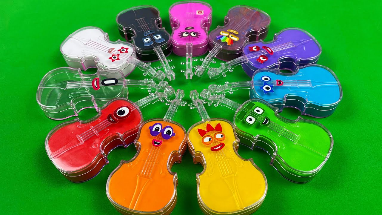 Numberblocks - Looking CLAY With Mini Guitar Coloring! ASMR - YouTube