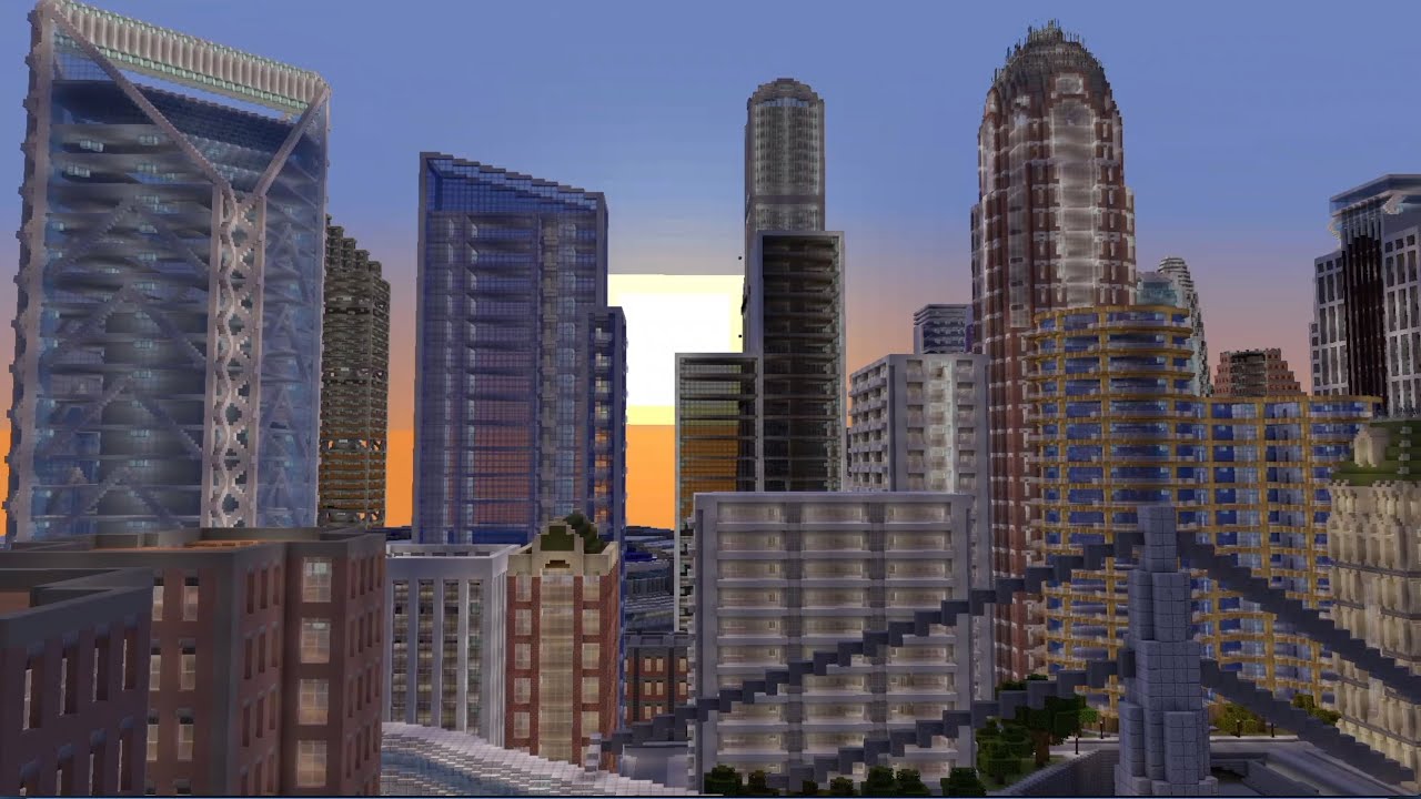 Beautiful Minecraft City - YouTube