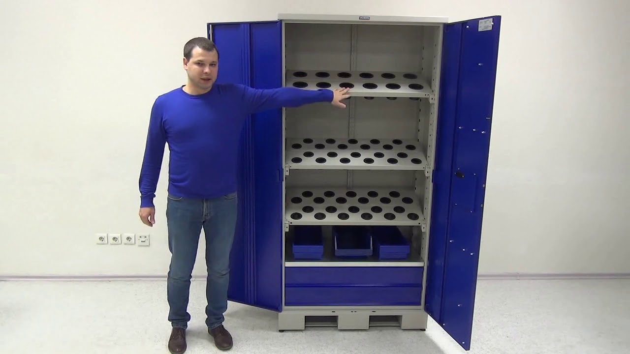Шкаф для хранения инструмента с электронным замком Youtube