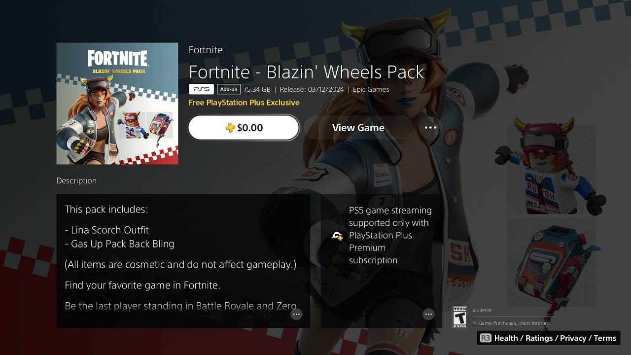 FORTNITE FREE PLAYSTATION PLUS EXCLUSIVE BLAZIN WHEELS PACK - YouTube