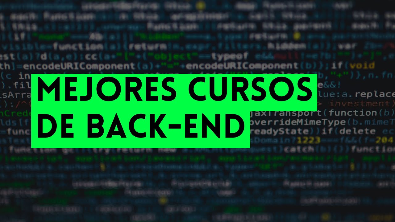 ⭐ MEJORES CURSOS DE BACK-END ⭐ ¡CON CERTIFICADOS! - YouTube