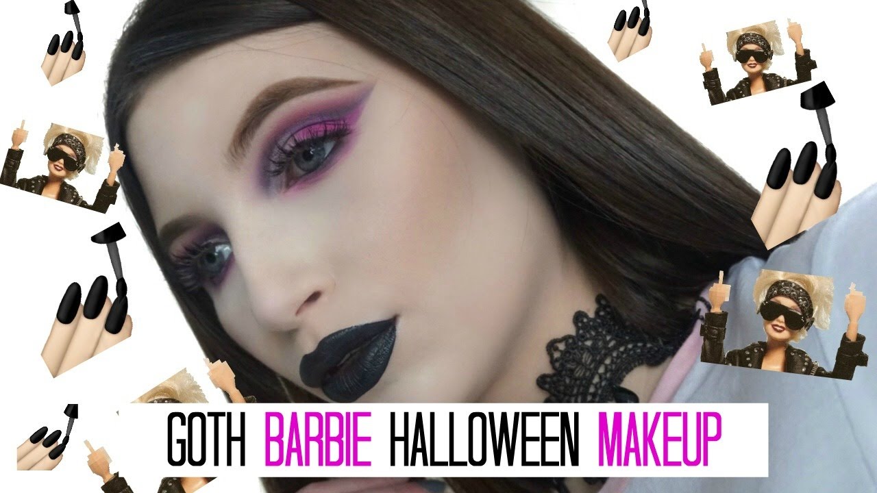 Goth Barbie Halloween Makeup Tutorial 2016 | Morphe 35B Palette - YouTube