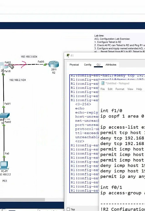 Assignment Extended ACL Lab Part 57 | Networkforyou | CCNA #ciscoccna #ccnalab #shortsvideo ...