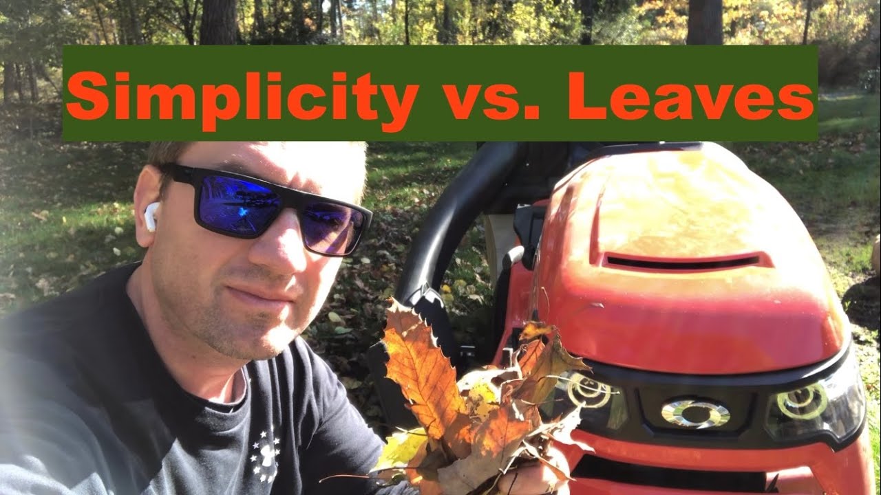 Simplicity Regent Bagger Leaf Cleanup Test - YouTube