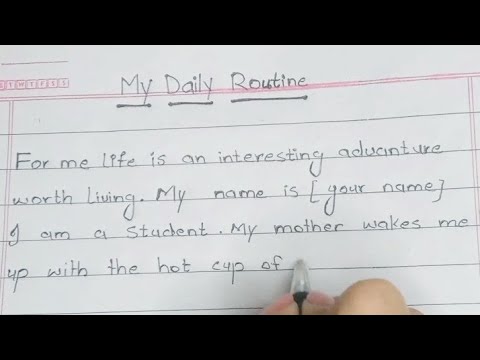Essay on my daily routine in english || My daily routine essay writing ...