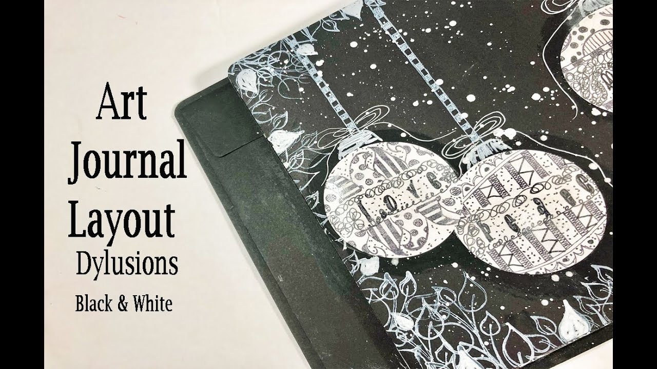 Art Journal process / Dyan Reaveley Dylusions / Black & White / Mixed ...