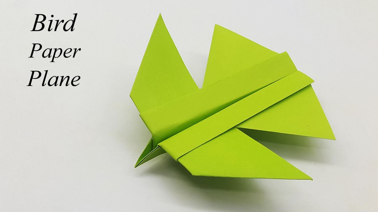 How to Make a Paper Bird Airplane 🦜 Flying Bird Origami - YouTube
