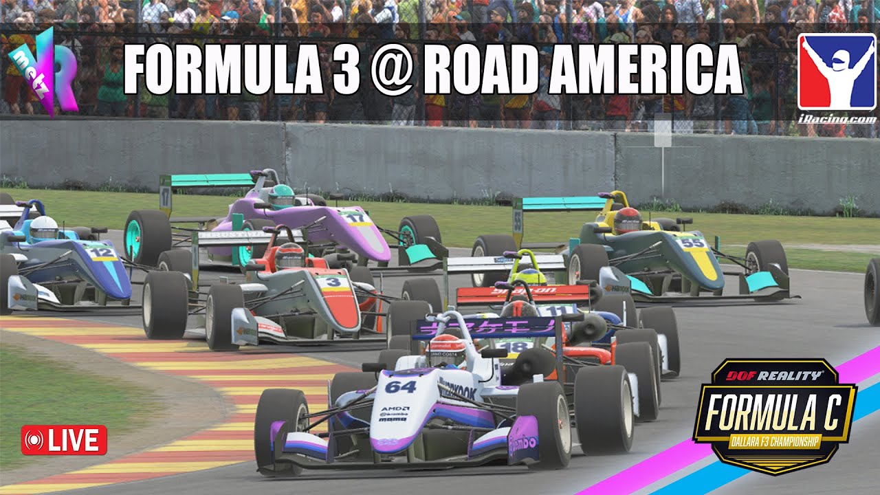 🔴 iRacing LIVE! 'Formula 3' @ Road America! - YouTube