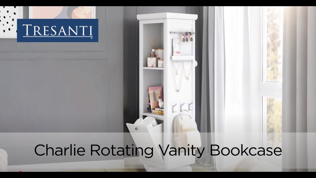 Tresanti® Charlie Rotating Vanity Bookcase - YouTube