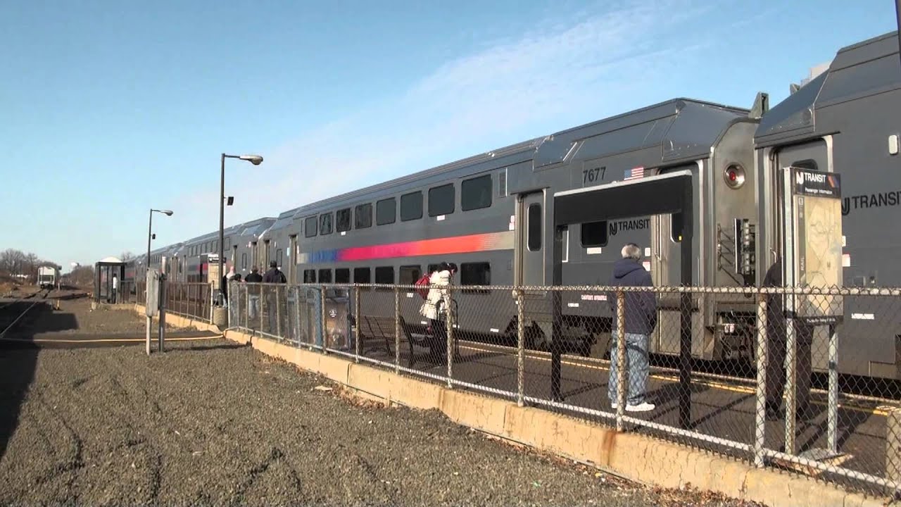 NJT PL42AC #4023 At the Bound Brook Train Station 2-18-12 - YouTube