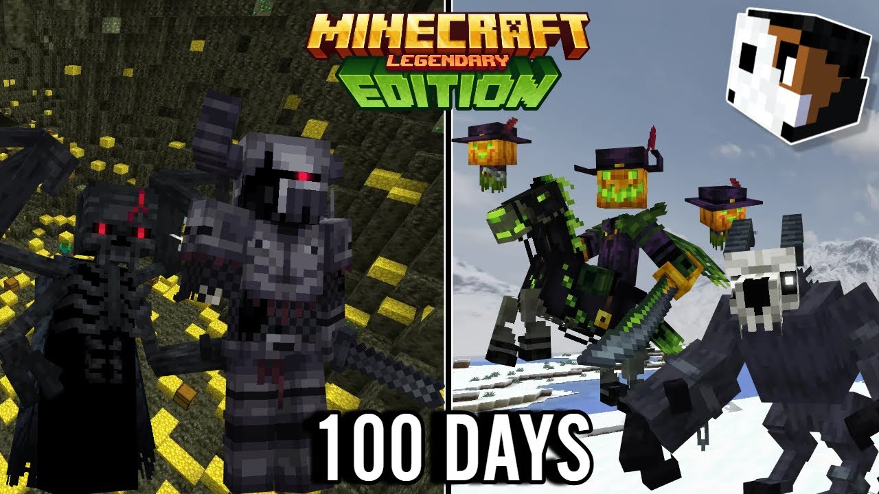 I SPENT 100 DAYS IN THE MINECRAFT LEGENDARY EDITION MODPACK...... - YouTube