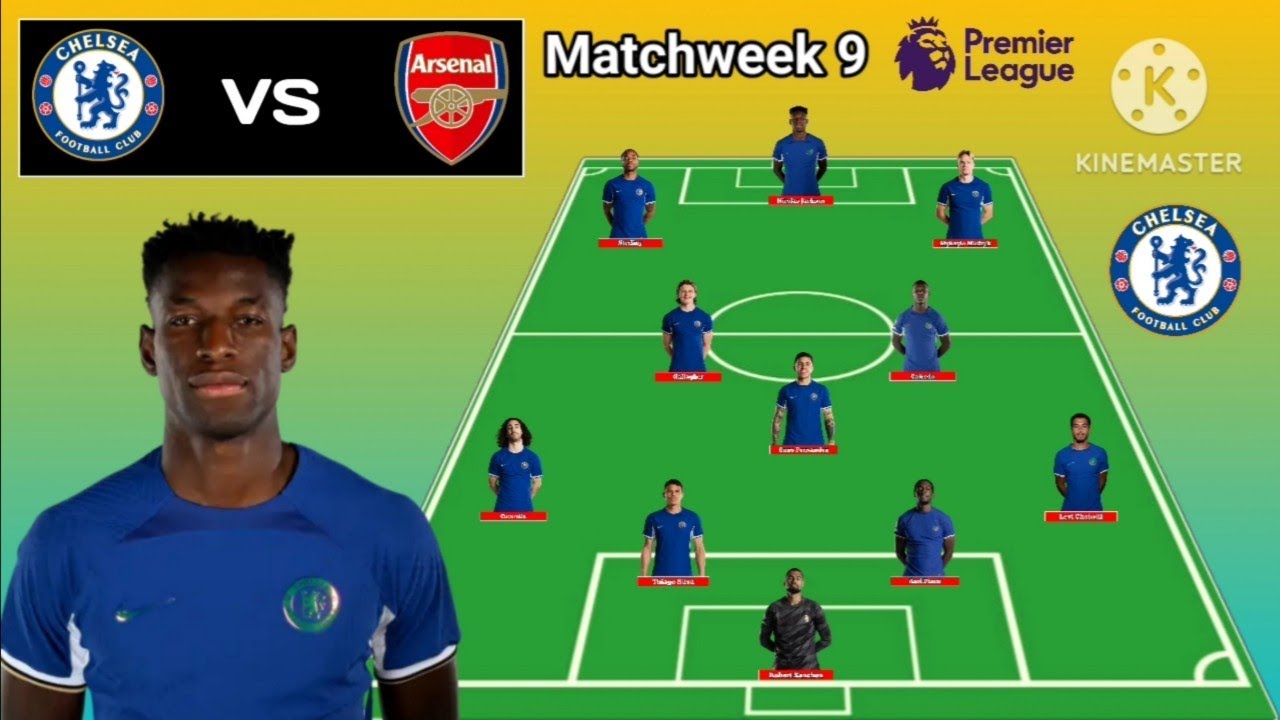 Chelsea vs Arsenal ~ Potential Line Up Chelsea Matchweek 9 Premier ...