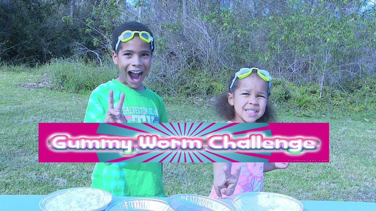 Gummy Worm Challenge - YouTube