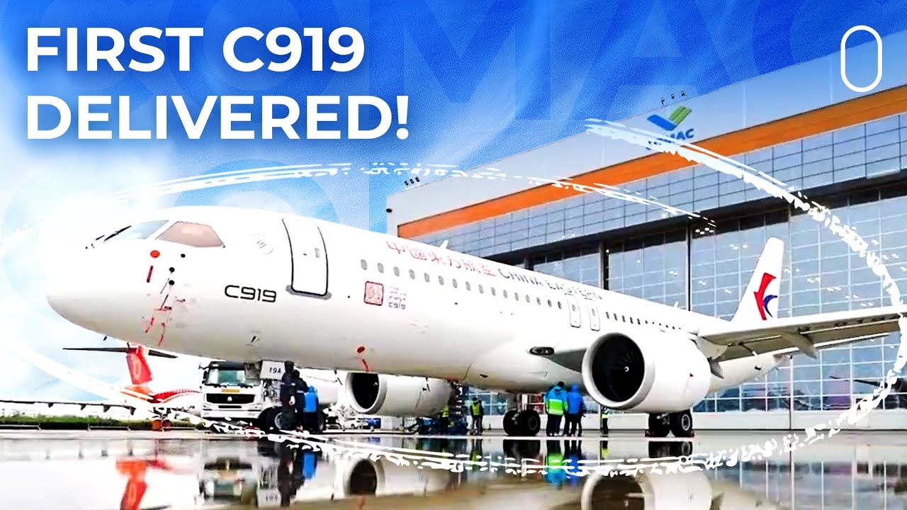 China's 737-Rival: COMAC C919 Delivered To China Eastern - YouTube