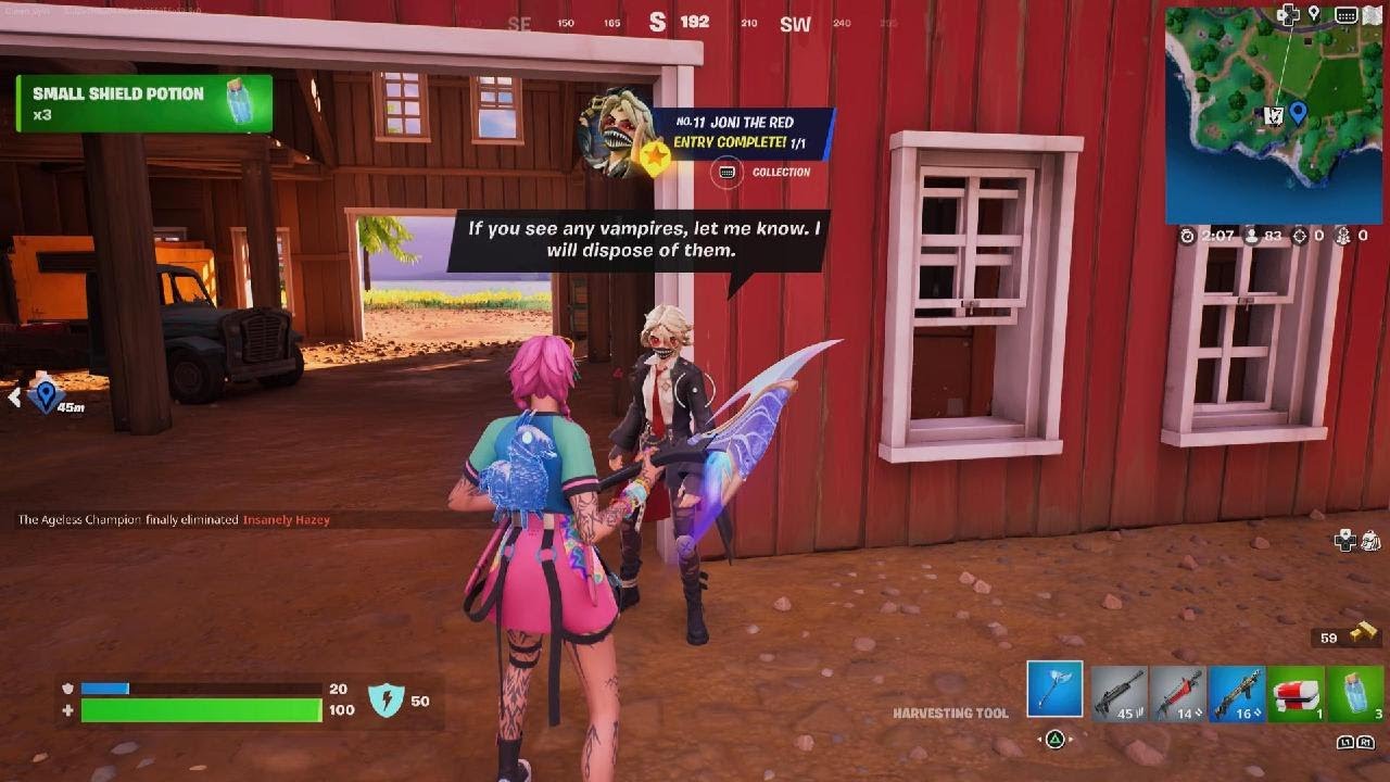 Fortnite npc #11 Joni The Red location - YouTube
