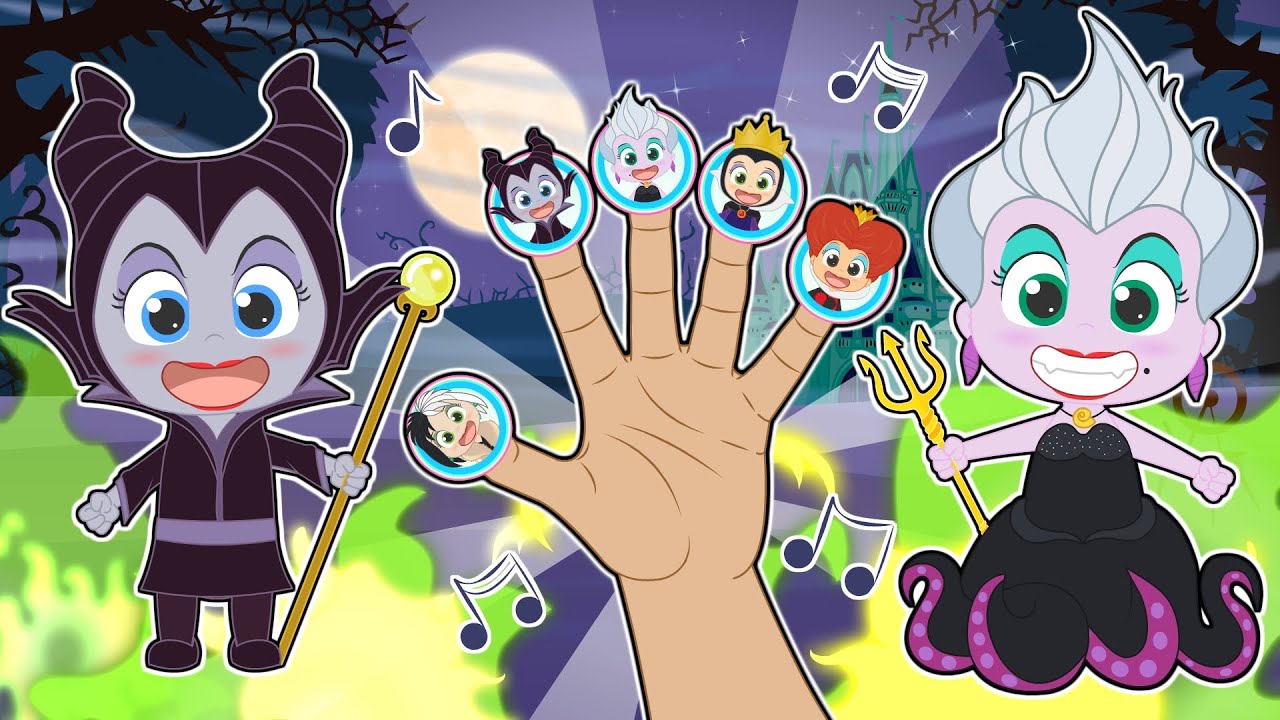 FINGER FAMILY 🎵🧙‍♀️ With the disney witches - YouTube