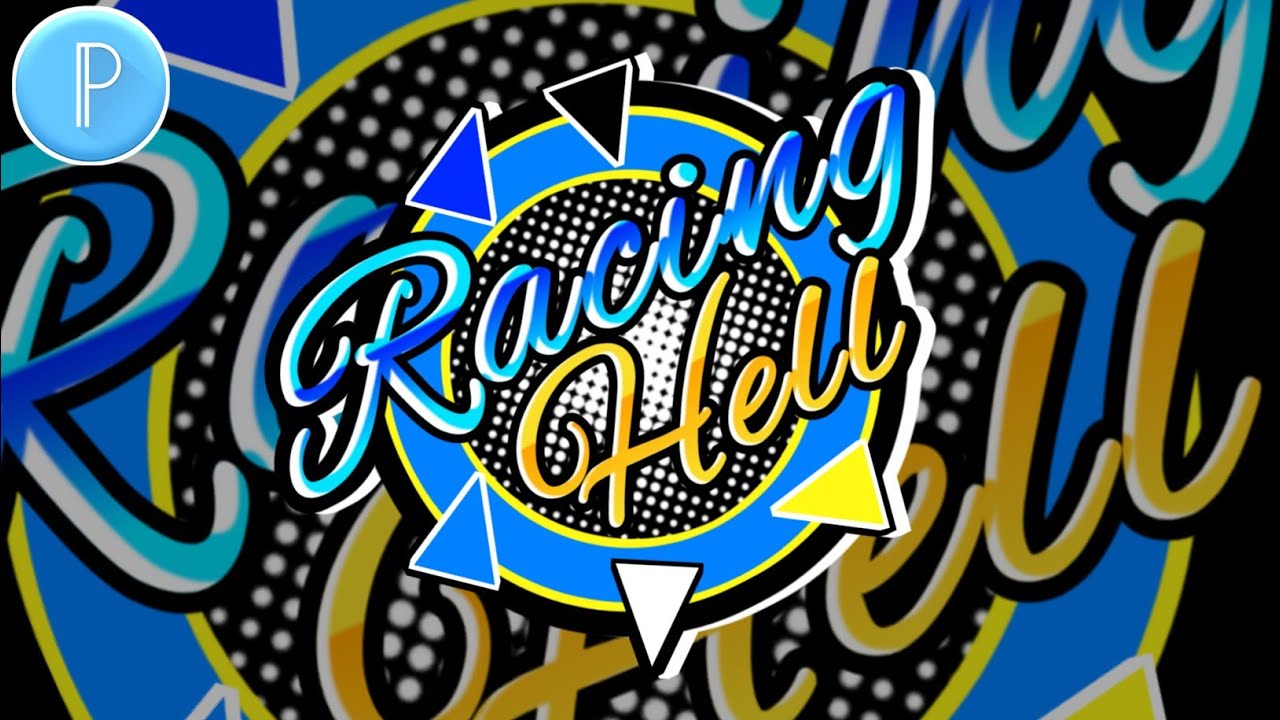 cara membuat logo racing hell di pixellab - YouTube
