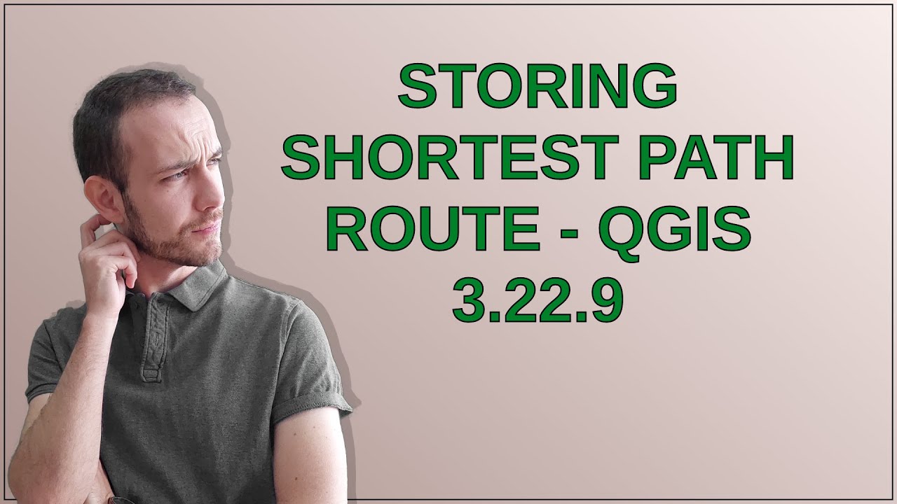 Storing shortest path route - QGIS 3.22.9 - YouTube