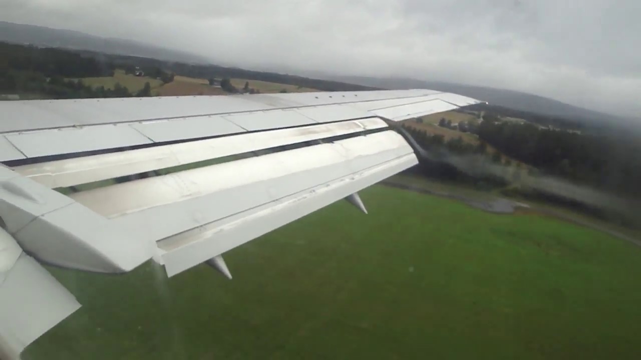 Norwegian Air Shuttle Boeing 737-300 wing vortex landing in Oslo - YouTube