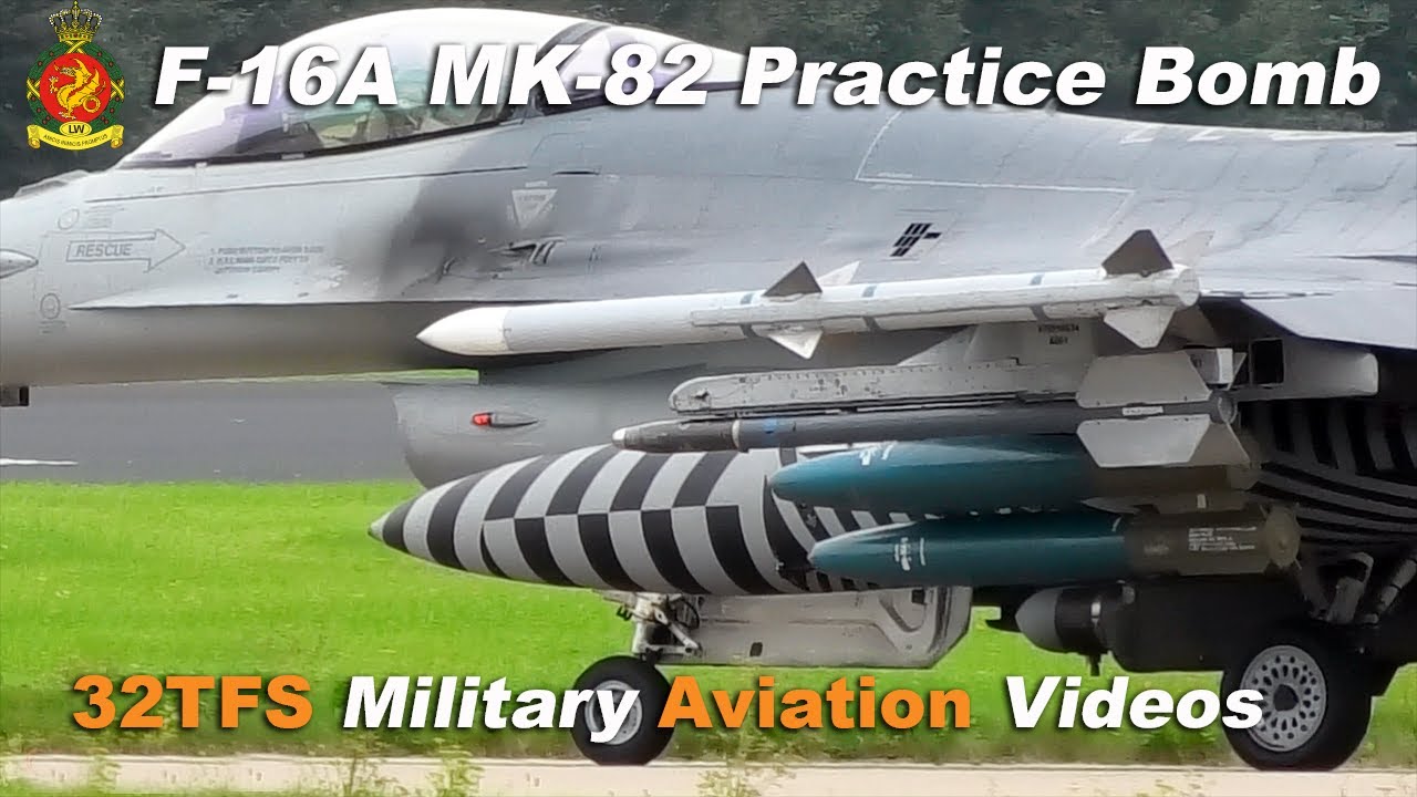 [4K] F-16 with MK-82 bombs payload under the wings - YouTube