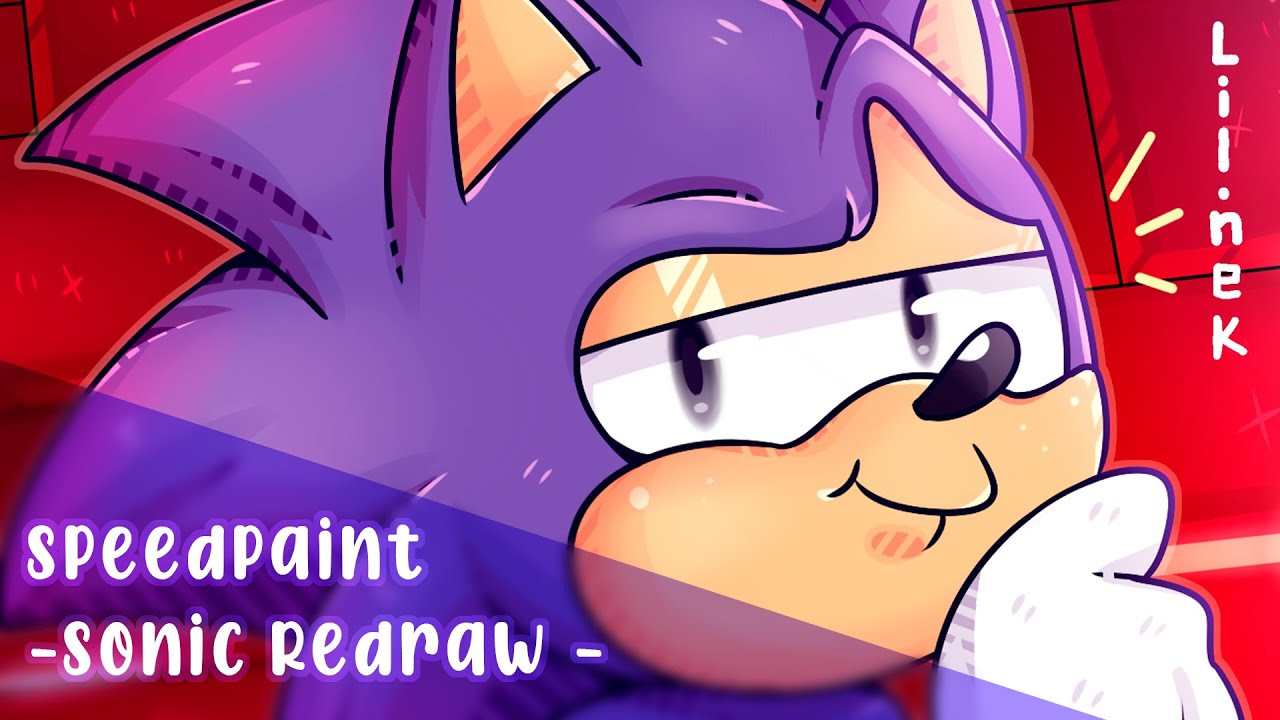 Sonic redraw / SPEEDPAINT - YouTube