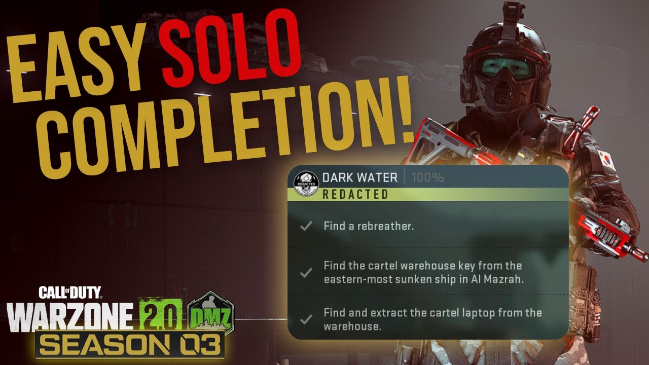 EASY Solo Dark Water Mission Completion for Redacted | Call of Duty ...