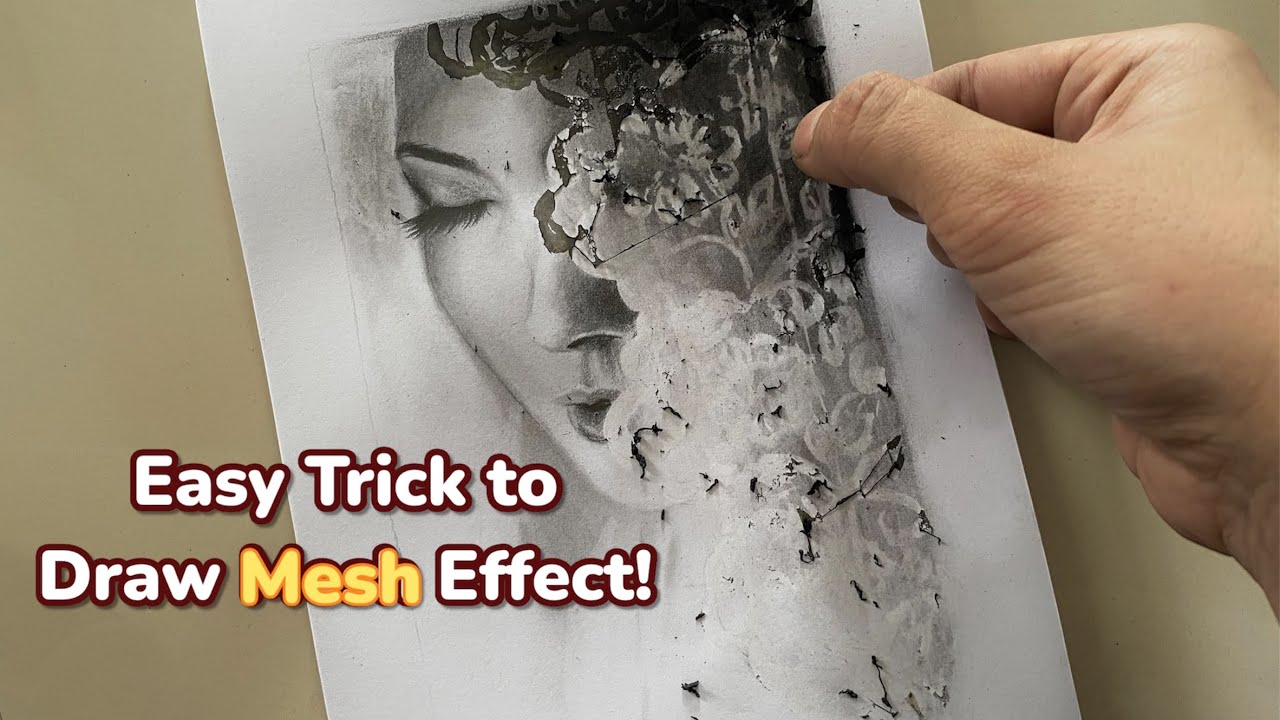 The Secret to Drawing Realistic Mesh Fabric! 🎨 - YouTube