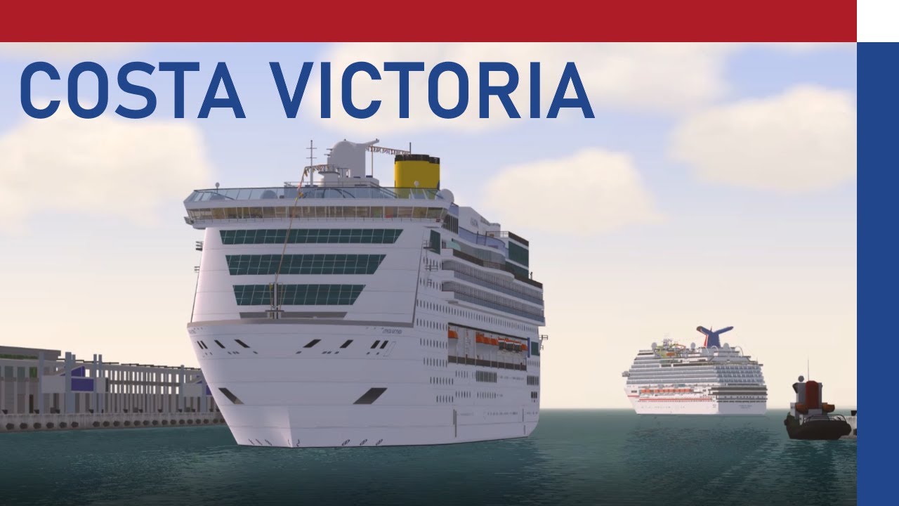 Costa Victoria Civitavecchia Departure - Vehicle Simulator (VSF) - YouTube