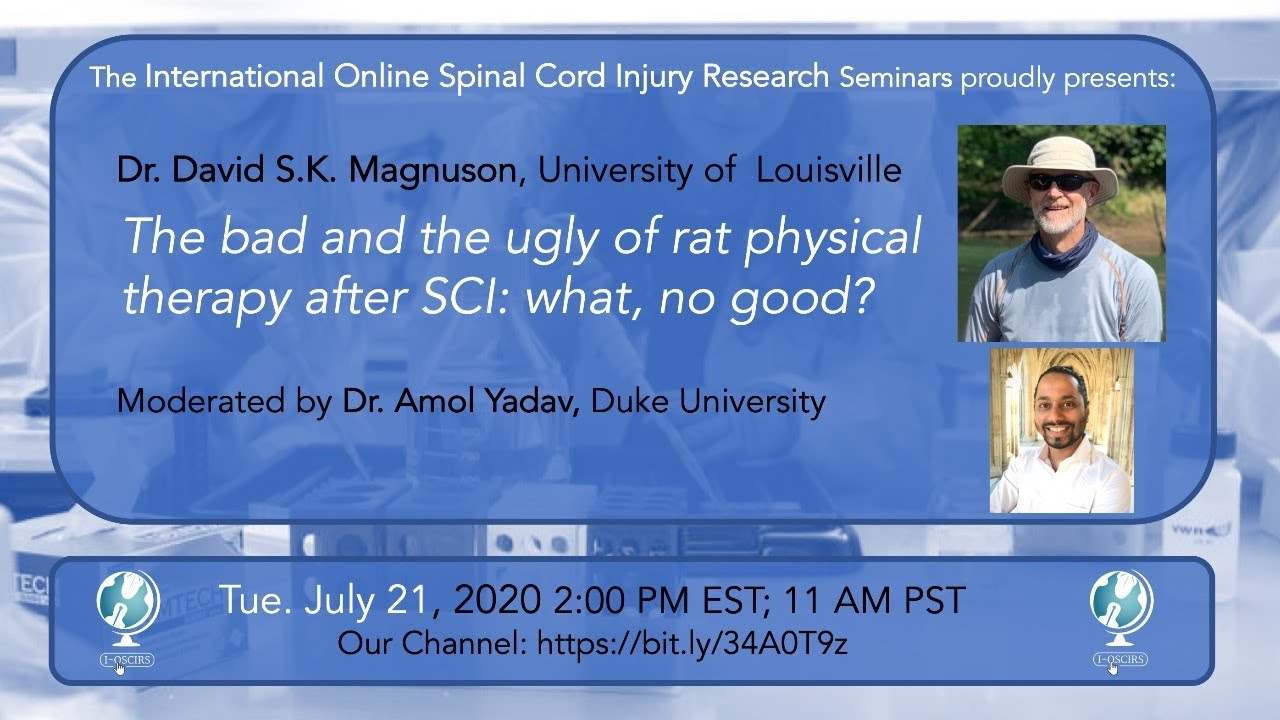 The International Online Spinal Cord Injury Research Seminars Proudly ...