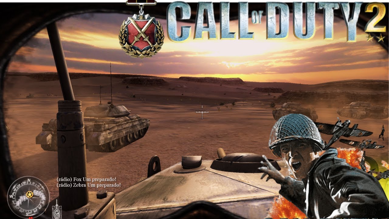 Call of Duty 2 Game play - PC Phase Crusader Charge Lybia - YouTube